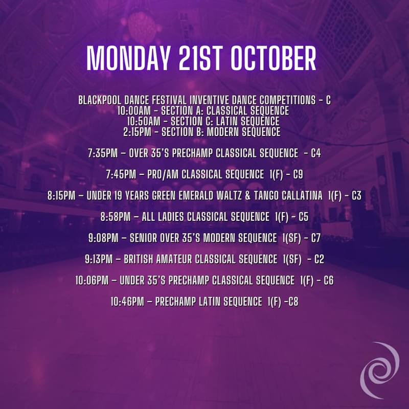 21 October 2024- Blackpool Dance Festival | Modern Sequence Dancing World